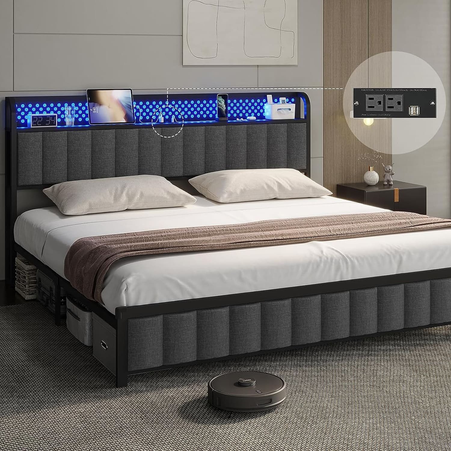 Transform Your Bedroom with the SIKAIC's LED Bed Frame » Residence Style